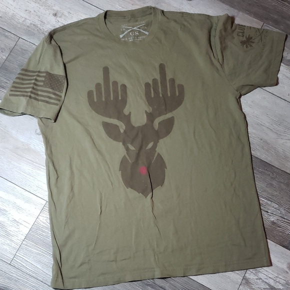 Grunt Style | Shirts | Grunt Style Rudolph Bearded Middle Finger ...